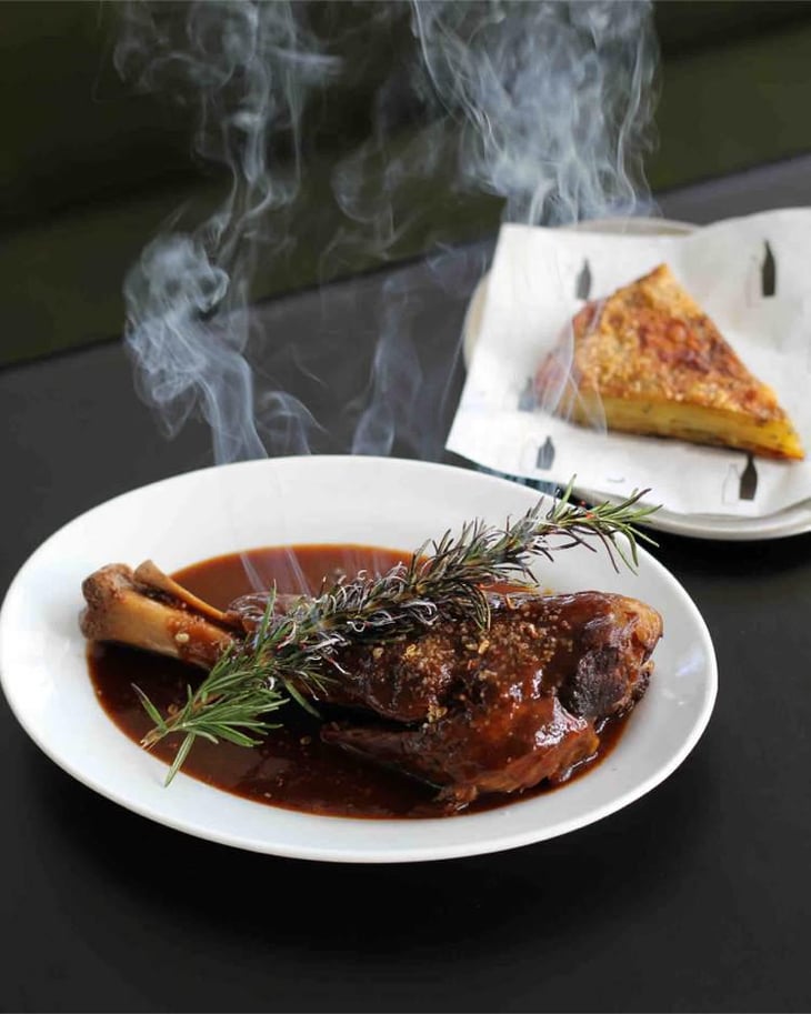 slow cooked lamb shank, white miso pommes Anna, rosemary - Posted food ...