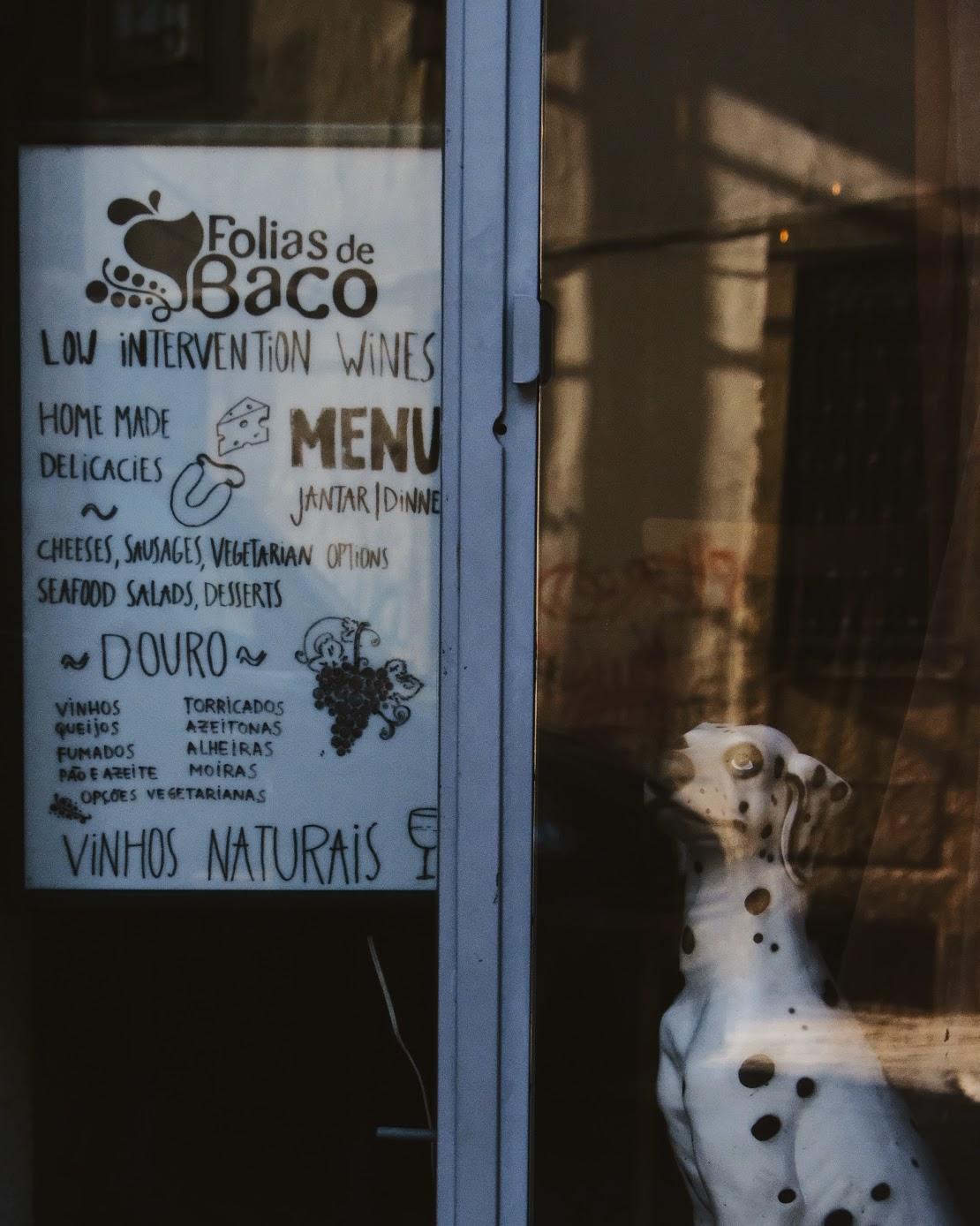 Vini Naturali al Taberna Folias de Baco in Porto - Raisin