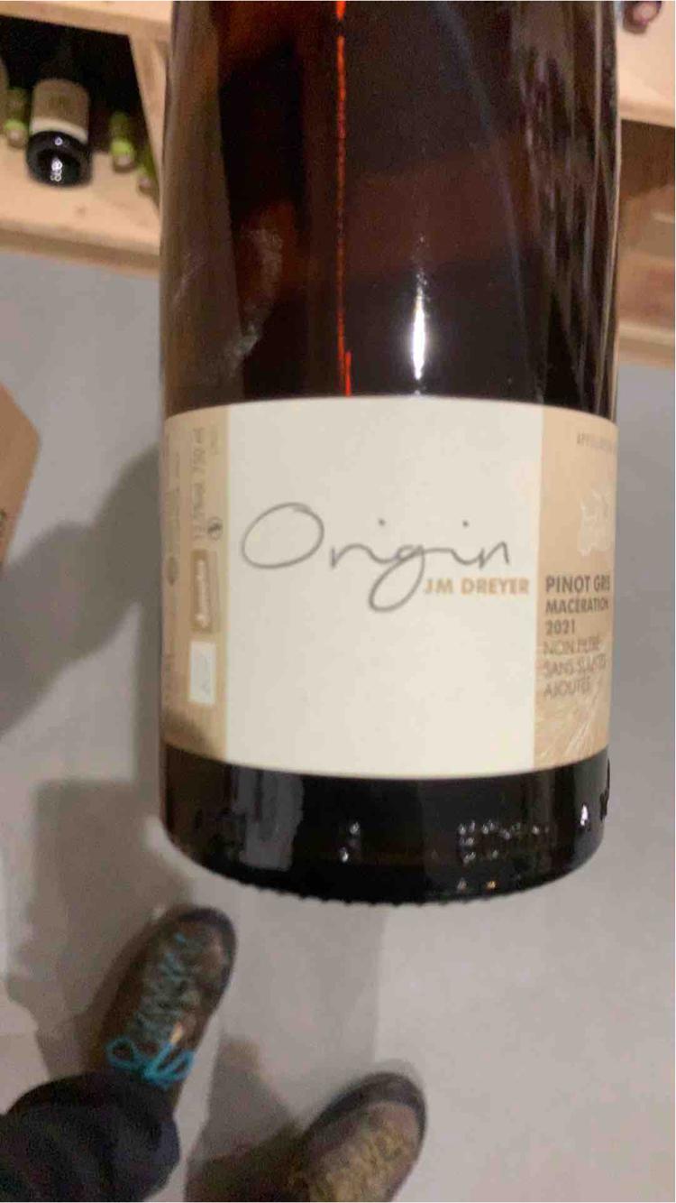 Origin Riesling Macération - J.M. Dreyer - par Du Vert au Vin