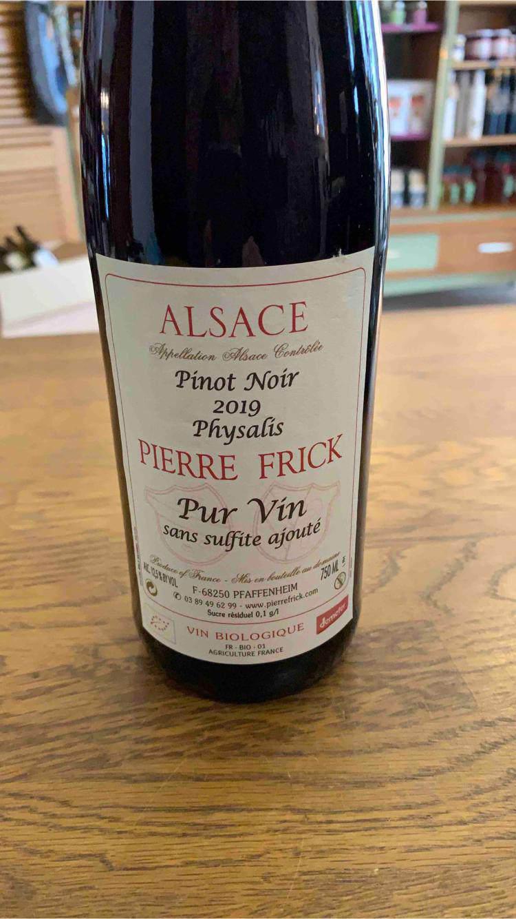 Pinot Noir Physalis - Domaine Pierre Frick - par La terre après la pluie